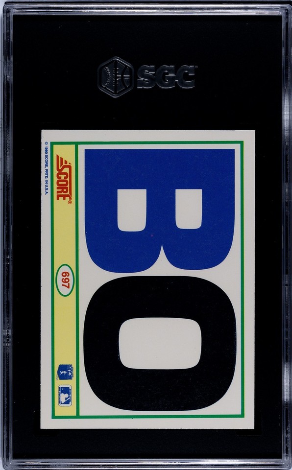 1990 Score Bo Jackson # 697 SGC 9 MINT *ICONIC!* Bo Knows Baseball ...