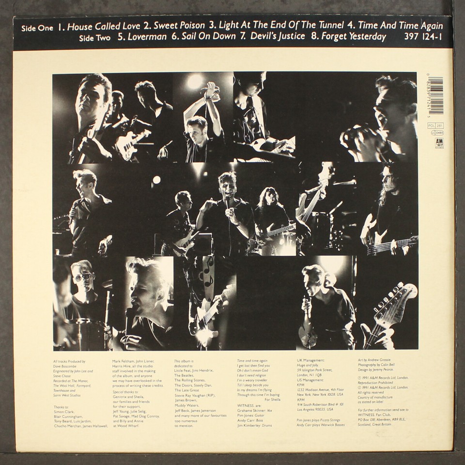 WITNESS: house called love A&M 12" LP 33 RPM | eBay