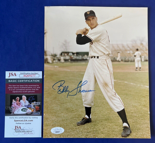 Bobby Thomson Signed 8x10 Photo Baseball JSA AQ69277 | eBay
