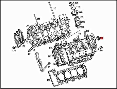 Genuine MERCEDES Front camshaft bearing housing End cover 2700150200 | eBay