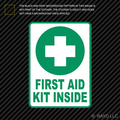 First Aid Kit Inside Sticker Die Cut Decal Self Adhesive Vinyl ...
