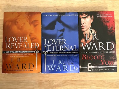 J.R. Ward ~Lot of 3 PB Books ~ Lover Revealed ~ Lover Eternal ~ Blood ...