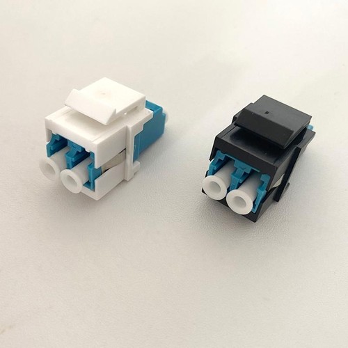 10Pcs /lot Fiber keystone jacks Snap Fitting Duplex LC Connector Fiber ...
