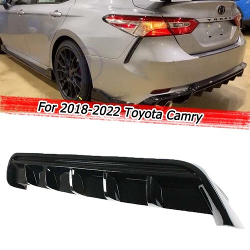 Rear Bumper Diffuser For 18-22 Toyota Camry SE XSE GT Shark Fin Glossy ...