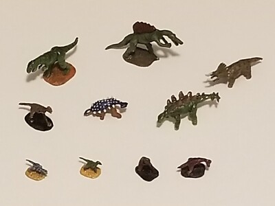 10 Dinosaur Metal Miniatures Figures - RPG Role Play Games Tabletop ...