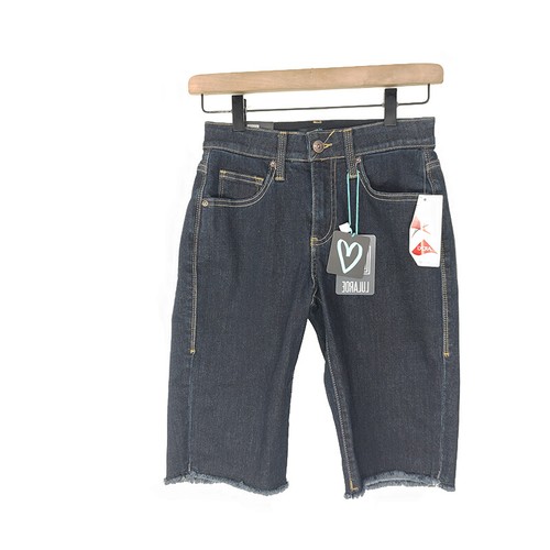 LuLaRoe Shorts Bermuda Blue 24 Wyoming Wash Mid Rise Raw Hem Lycra ...