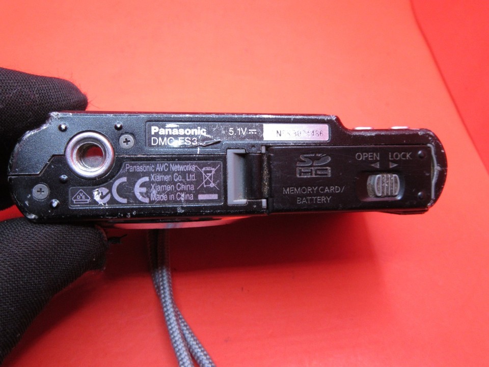 Panasonic Lumix DMC-FS3 Black 8.1MP Compact Digital Camera w/Charger ...