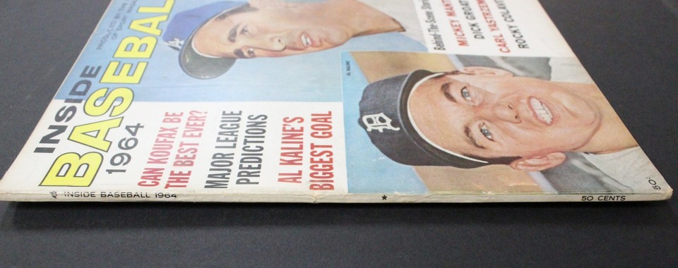 1964 Inside Baseball Magazine Koufax/ Kaline Cover *M551 | eBay