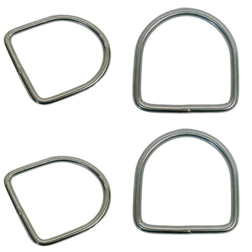 Marine Sailing Stainless Steel 1/8" D-Ring 100 Lbs Welded D Shape Rings ...