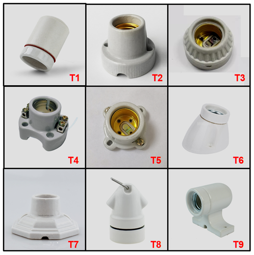 1x E26 E27 Light Socket Porcelain Ceramic Screw Socket Lamp Holder Bulb Base | eBay