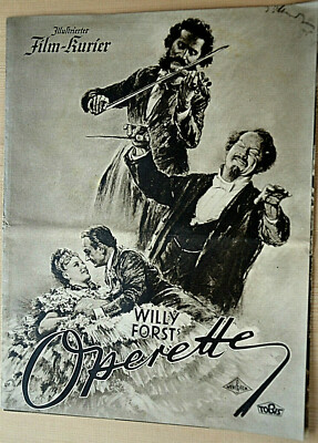 BFK 3167 Programma Di Film Operetta Willy Forst Maria Holst Dora Komar ...