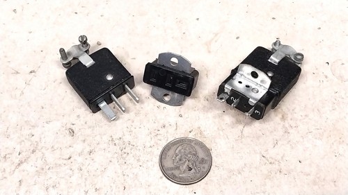 Two 3 pin Male Jones Plug & Socket / Old Vintage Ham Radio Connector ...