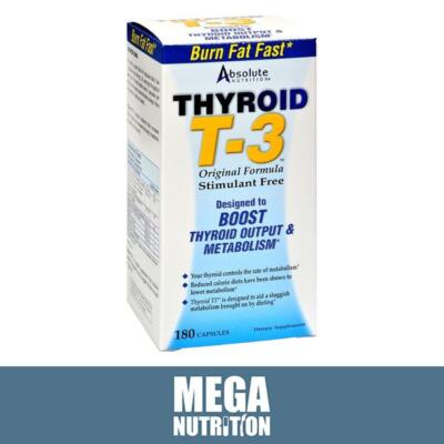 Absolute Nutrition Thyroïde T3 Améliore Sortie & Métabolisme 180 ...