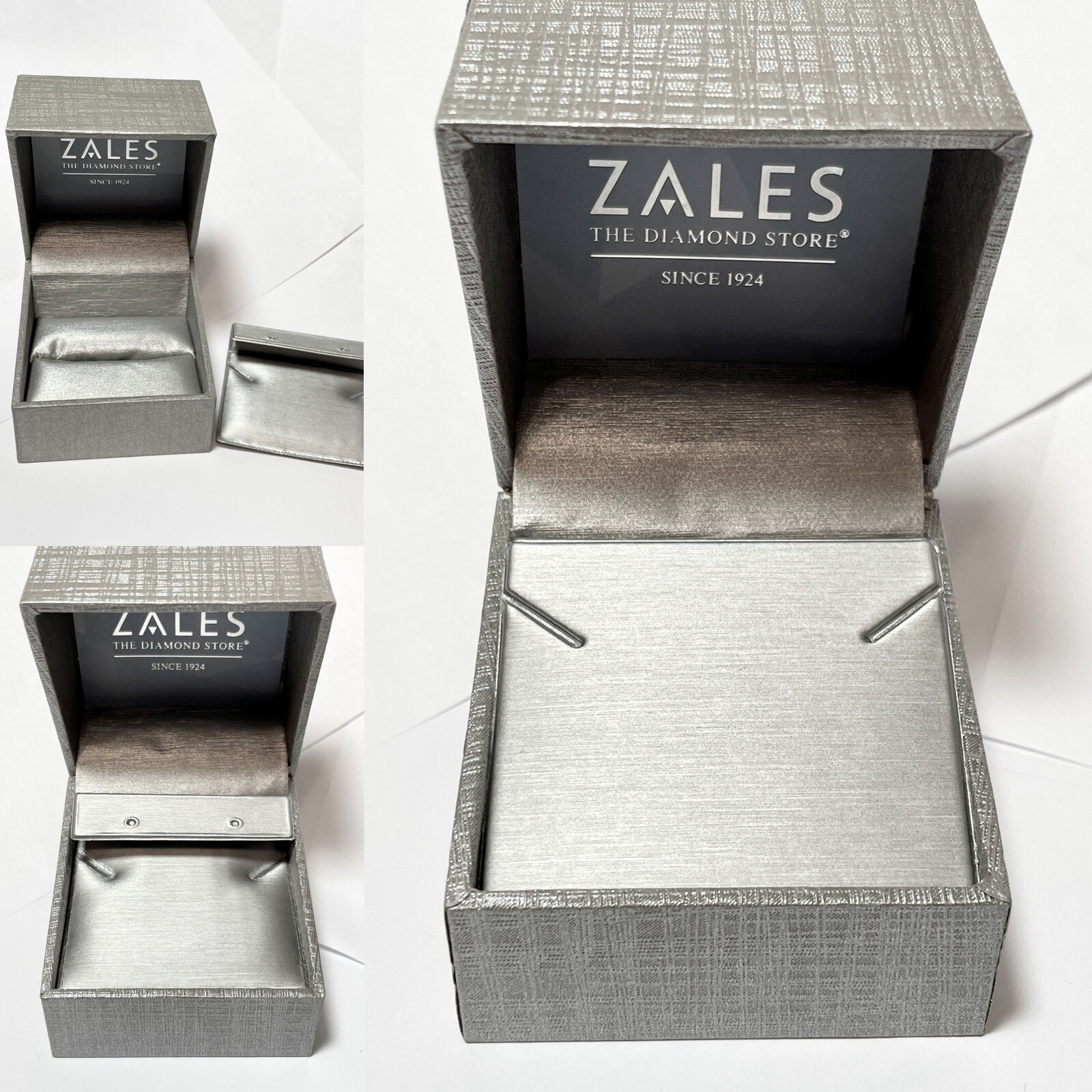 NEW~ZALES Jewelers EMPTY Clamshell Necklace/Earrings/Ring Presentation ...