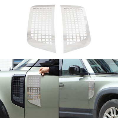 Silver Side Fender Intakes Trim Frame Fits For Land Rover Defender 2020 ...