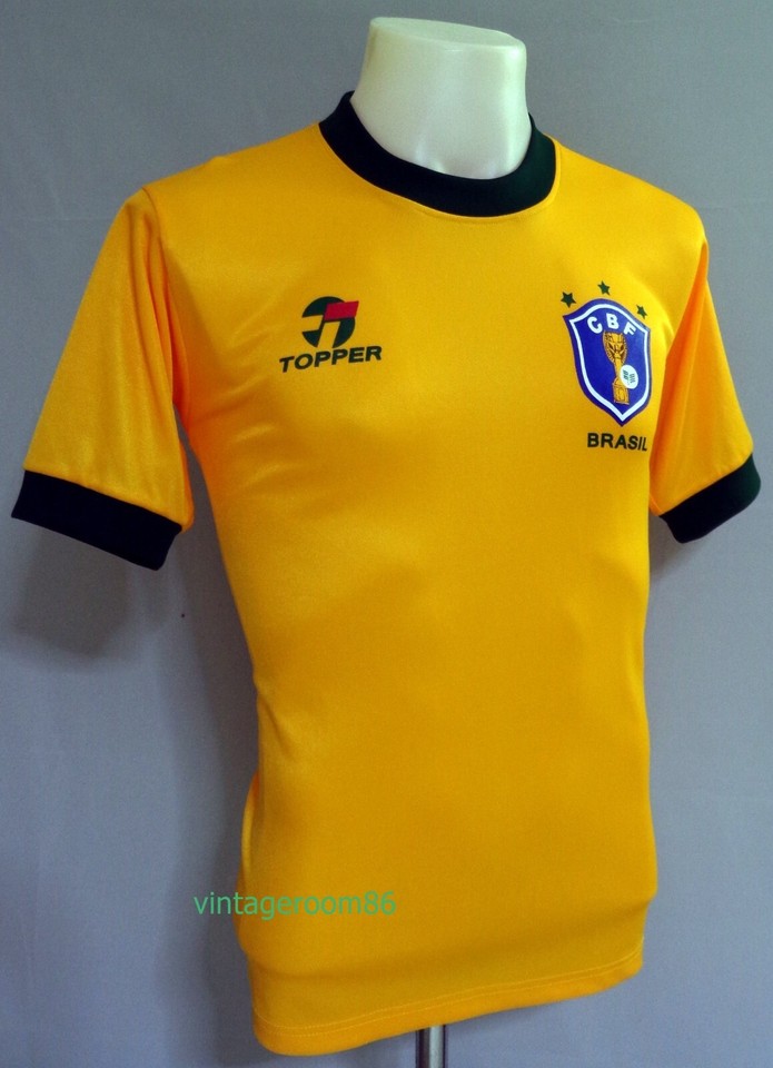1982 retro Brazil soccer jersey home M / L / XL | eBay