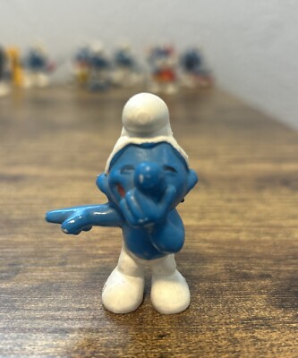 smurf pointing finger laughing 1970 | eBay