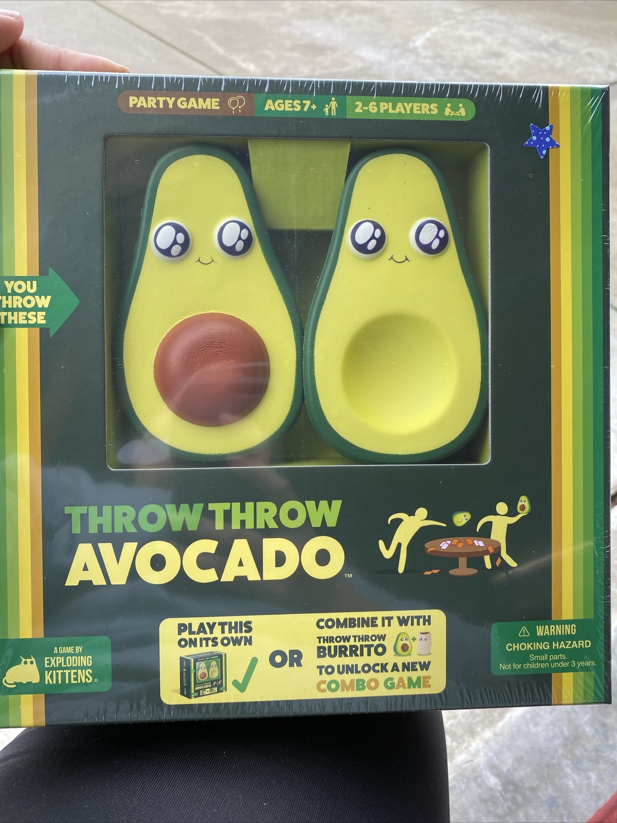 Exploding Kittens Throw Throw Avocado Card Game With Flight Suit Ages 7 ...