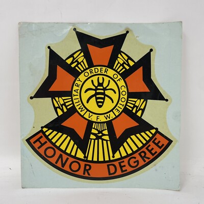 VINTAGE Military Order of the Cootie Water Decal MOC VFW Large Sticker ...