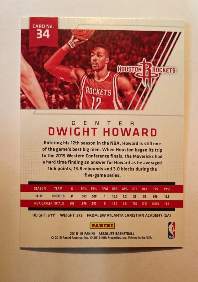 Dwight Howard Rockets Block