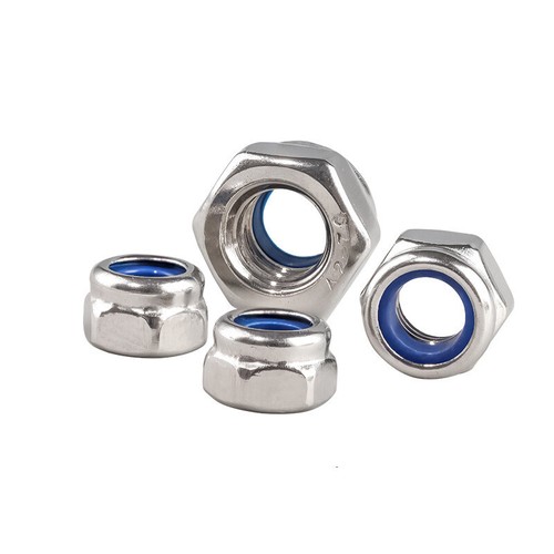 M3-M16 316 A4-70 Stainless Steel Hex Hexagon Nylon Insert Self Lock Nut ...
