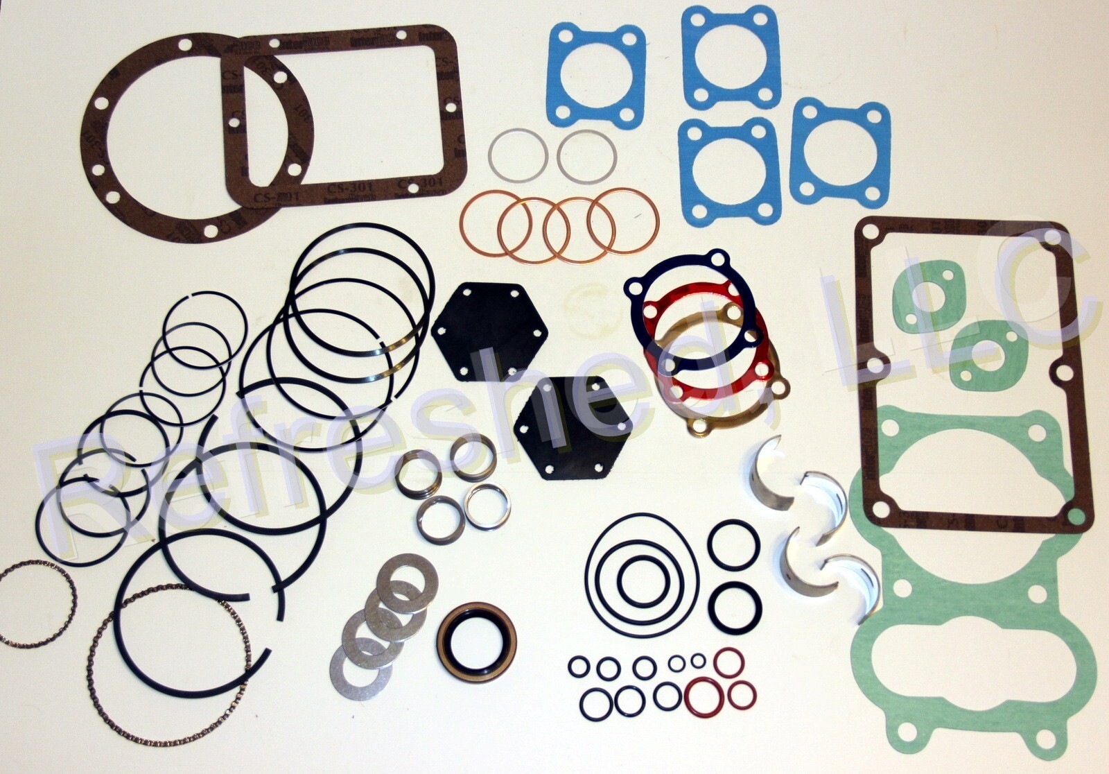 Quincy 310 Tune Up Kit, Gaskets Rings Valves Seals Air Compressor Parts ...