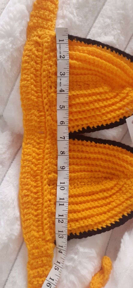 Women's Crochet Bikini Top Size medium large banana yellow HANDMADE ...