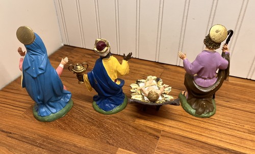 Vintage Fontanini Depose Spider Mark ITALY Nativity Holy Family 4 Piece ...