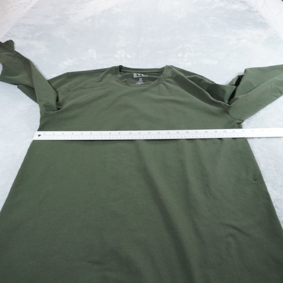 BYLT Premium Basics LUX Long Sleeve T Shirt Mens XL Green Drop Cut ...