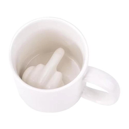 New Middle Finger Mug Coffee Cup Ceramic Funny Prank Mug | eBay UK