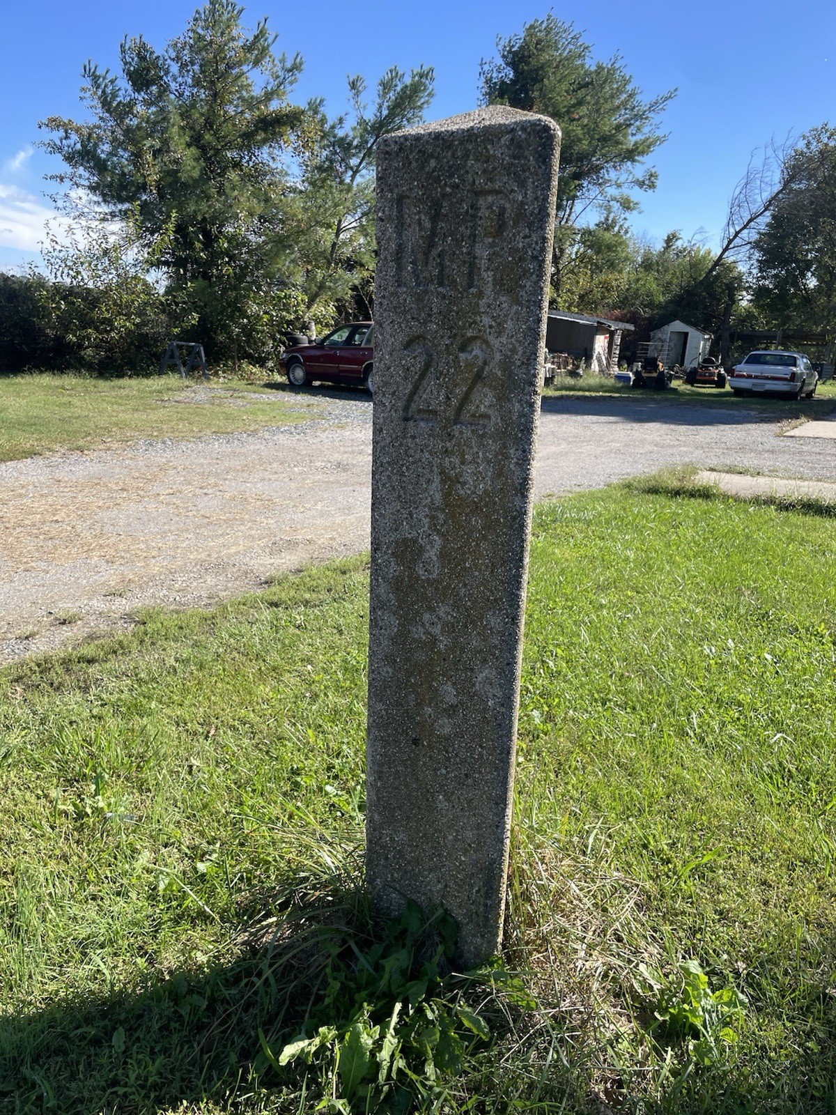 Antique Railroad Train Mile Marker Post Column RARE South Maryland 4 ...