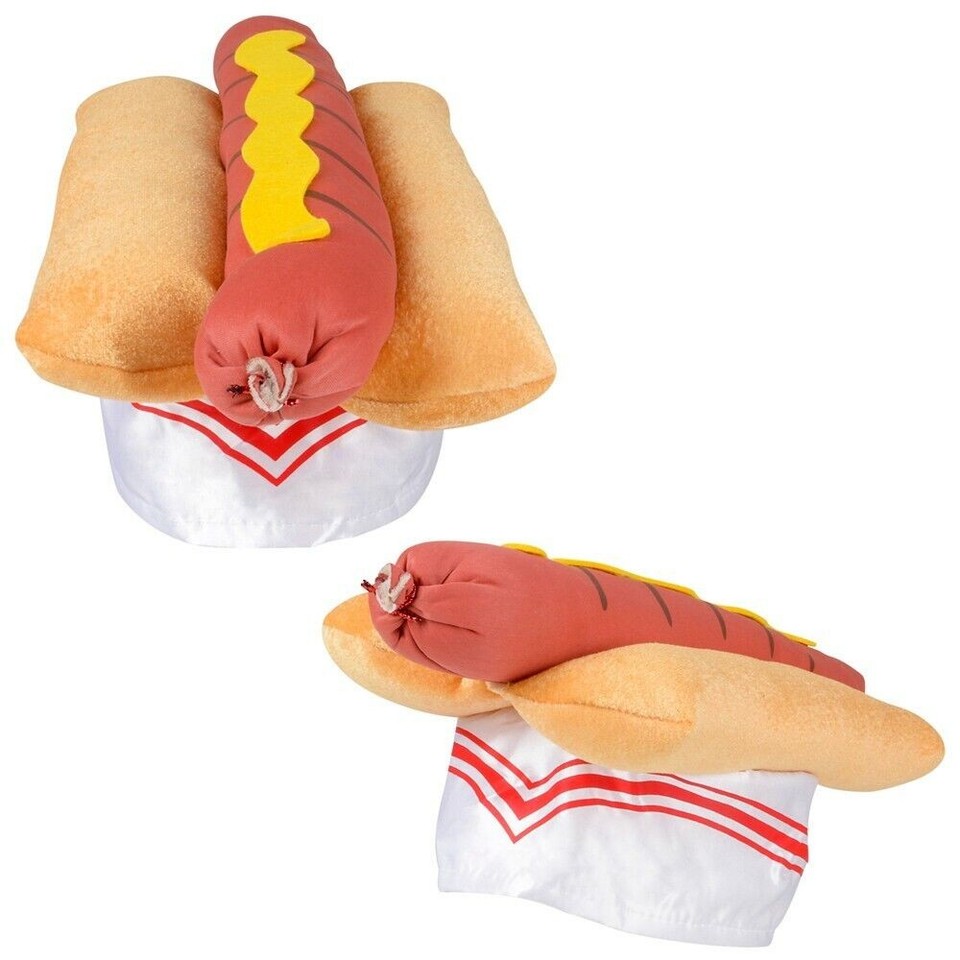 HOT DOG HAT 🌭 The Hotdog Weiner Cap Food-Prop-Halloween Funny Party ...