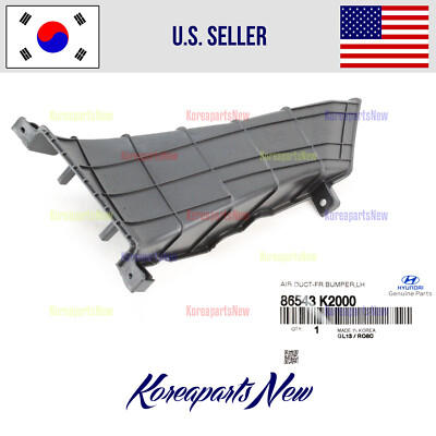 FRONT Bumper Duct Air Curtain Left DRIVER Side ⭐OEM⭐ Hyundai Venue 2020 ...