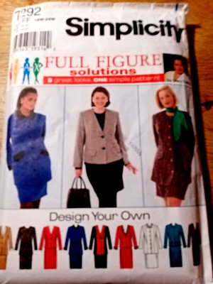 SIMPLICITY sewing patterns NO.7292 LADIES SUIT SIZE 18-22-24 | eBay