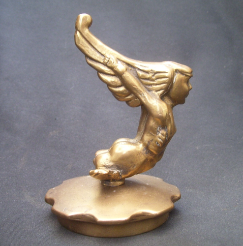 VINTAGE 1950s SPEED GOD CAR RADIATOR CAP MASCOT~"ESSEX WINGED MAN" HOOD ...