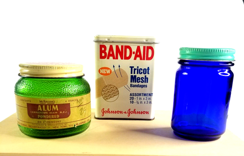 Vintage Vicks & Alum Jars Band-aid Tin medical Lot Of 3 | eBay