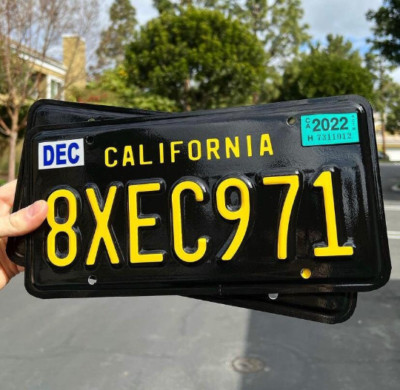 2 Kits DIY California Legacy plate wrap decal kit Front and Rear Made ...
