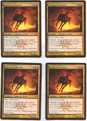 CARNIVAL HELLSTEED X4 MAGIC Mtg RETURN to RAVNICA NEAR MINT (NM) 2012 ...