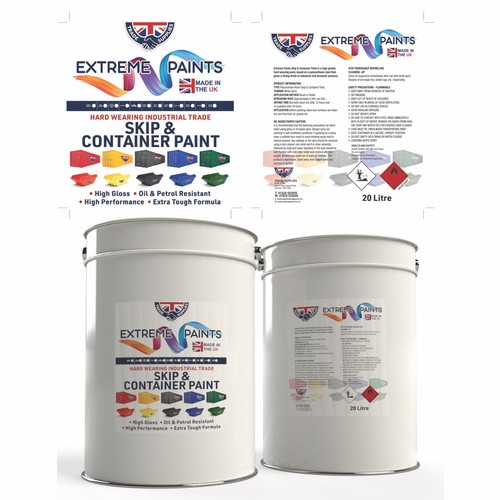 5/10/20L HEAVY DUTY SKIP & CONTAINER PAINT ~ ENAMEL GLOSS ~ ALL COLOURS ...