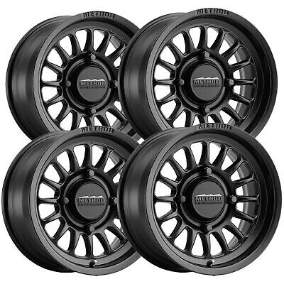 (Set of 4) Method MR411 Bead Grip 14x7 4x156 Matte Black Wheels Rims 14 ...