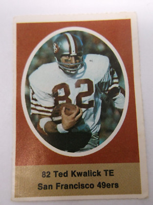 1972 Sunoco Football Stamp NFL San Francisco 49ers TED KWALICK | eBay