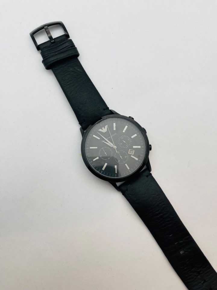 Emporio Armani AR2461 Chronograph Leather Watch | eBay