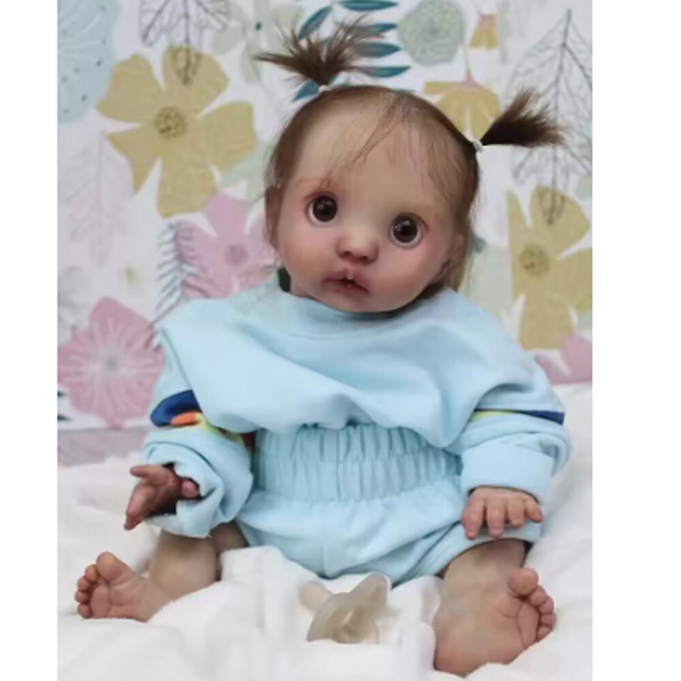 Reborn Baby Doll Peeka 16'' Short Hair Finished Cloth Body with Belly ...