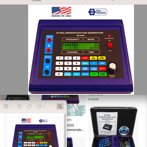 GB-4000 20 MHz Sweep/ Function Generator slightly used / brand new | eBay