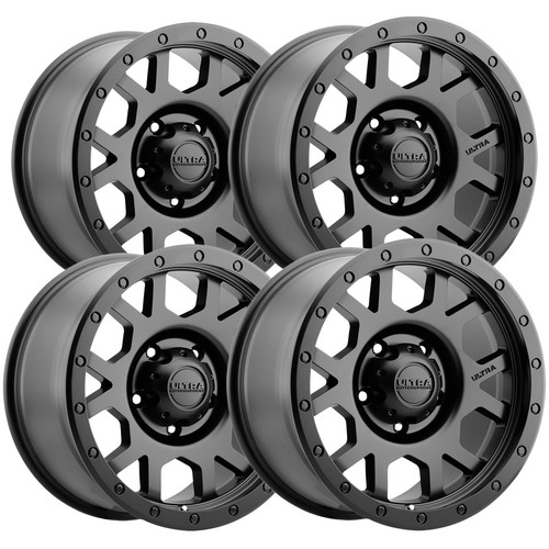 (Set of 4) Ultra 113 The Boss 20x9 5x5.5" +1mm Satin Black Wheels Rims ...