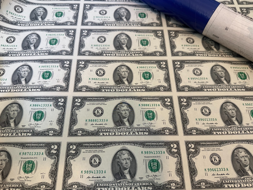 2003 Dallas, TX $2 Dollar 32 Note Sheet Uncut Shipped in Sealed Tube ...