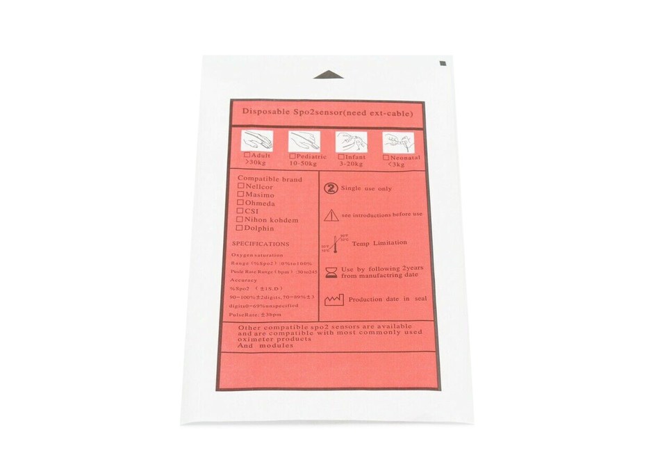 Philips, Mindray Disposable Compatible SPO2 Sensor DS-100A - Same Day ...