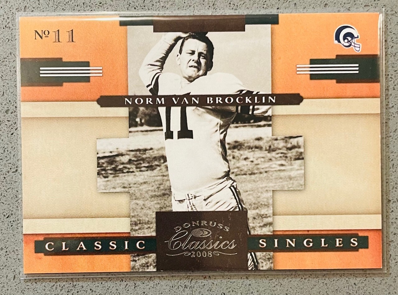 2008 Donruss Classics - Classic Singles #CS-21 Norm Van Brocklin /1000 ...