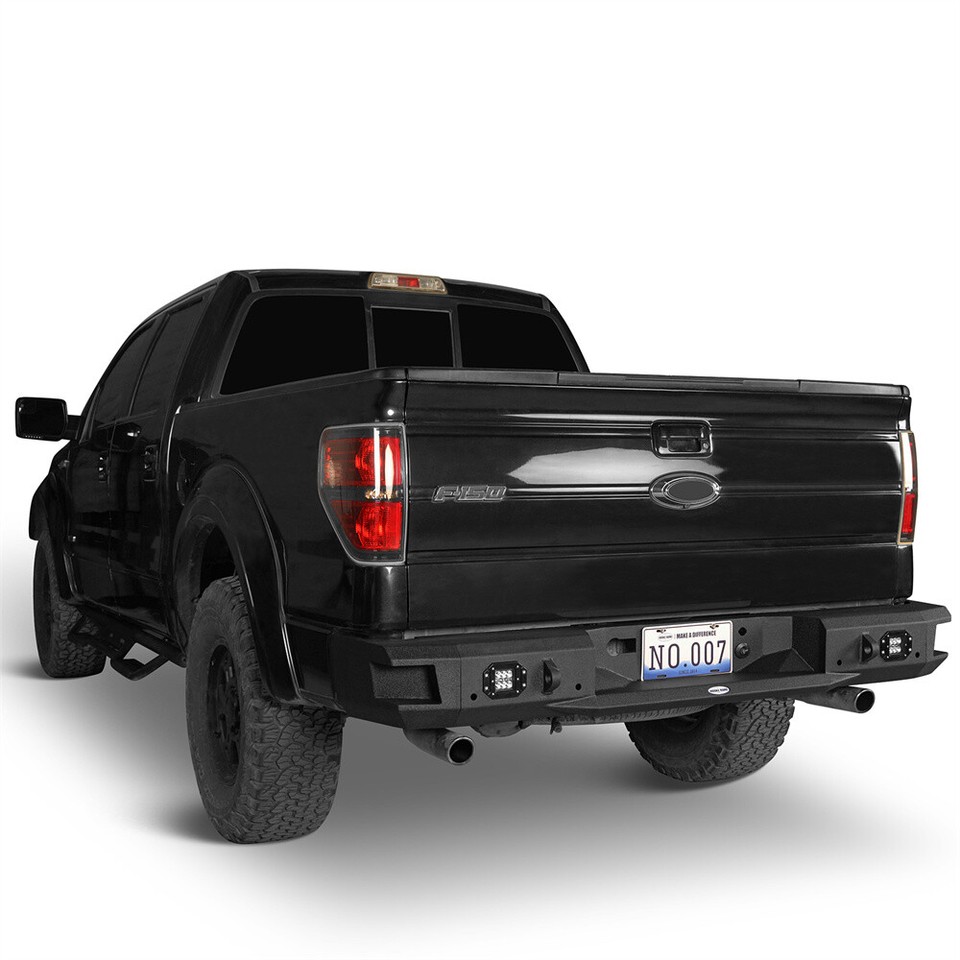 Fit 2006-2014 Ford F150 Rear Back Bumper w/ Back-up Sensors Hole &LED ...