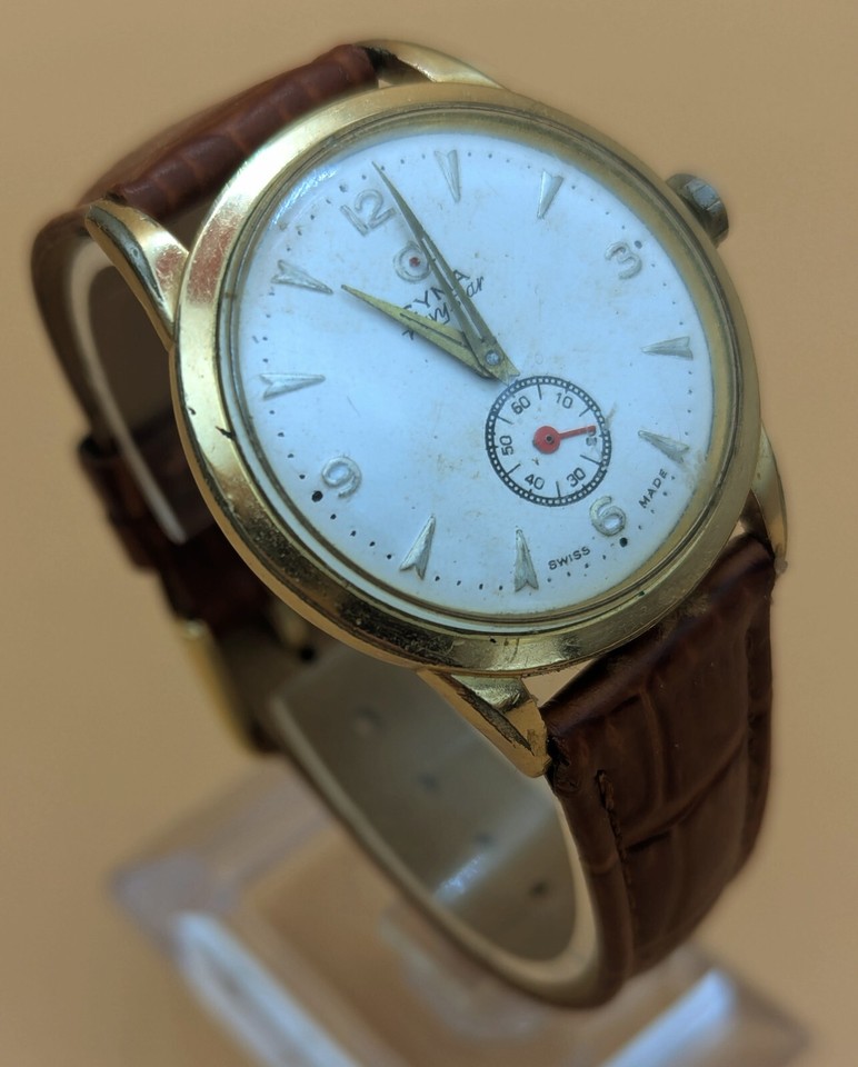 VINTAGE CYMA NAVYSTAR CYMAFLEX MENS AUTOMATIC WATCH GOLD PLATED | eBay